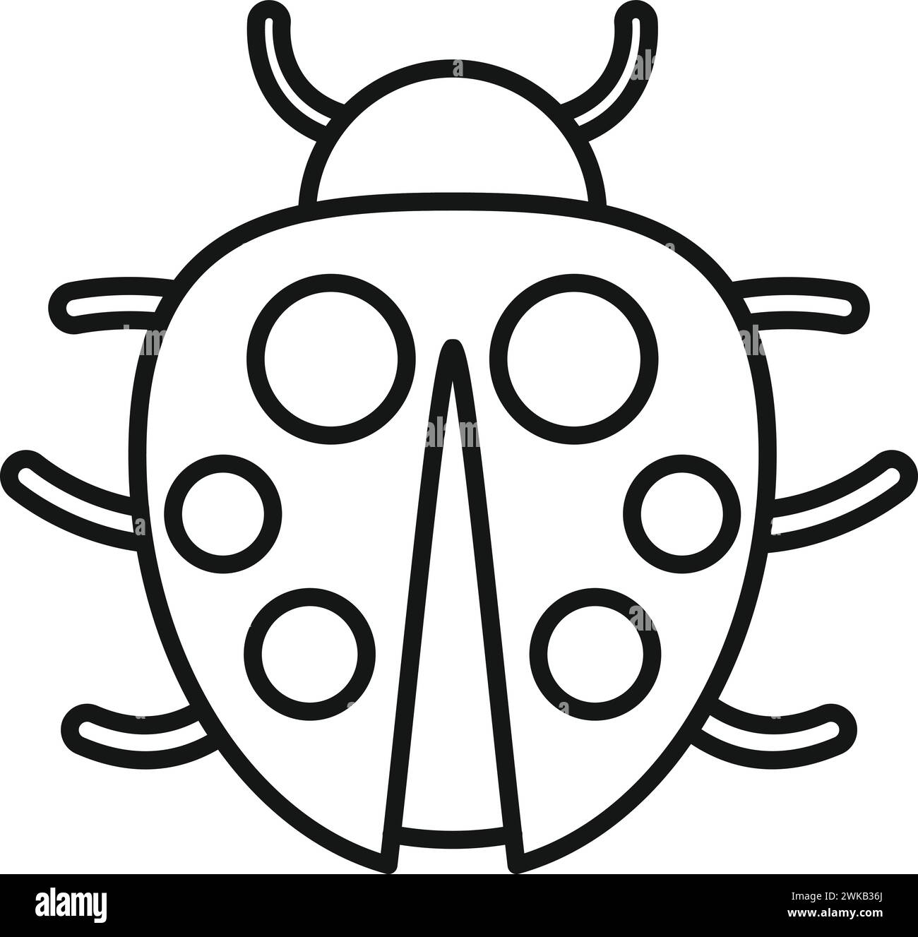 Antenna wings insect icon outline vector. Smile summer. Sheet baby ...