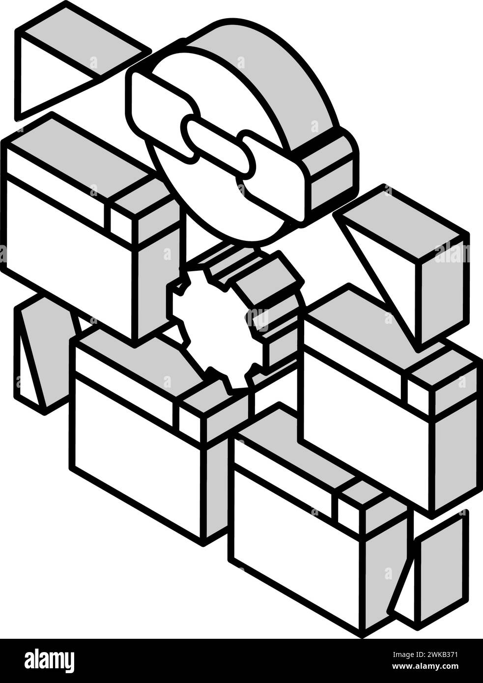 optimization link isometric icon vector illustration Stock Vector Image ...