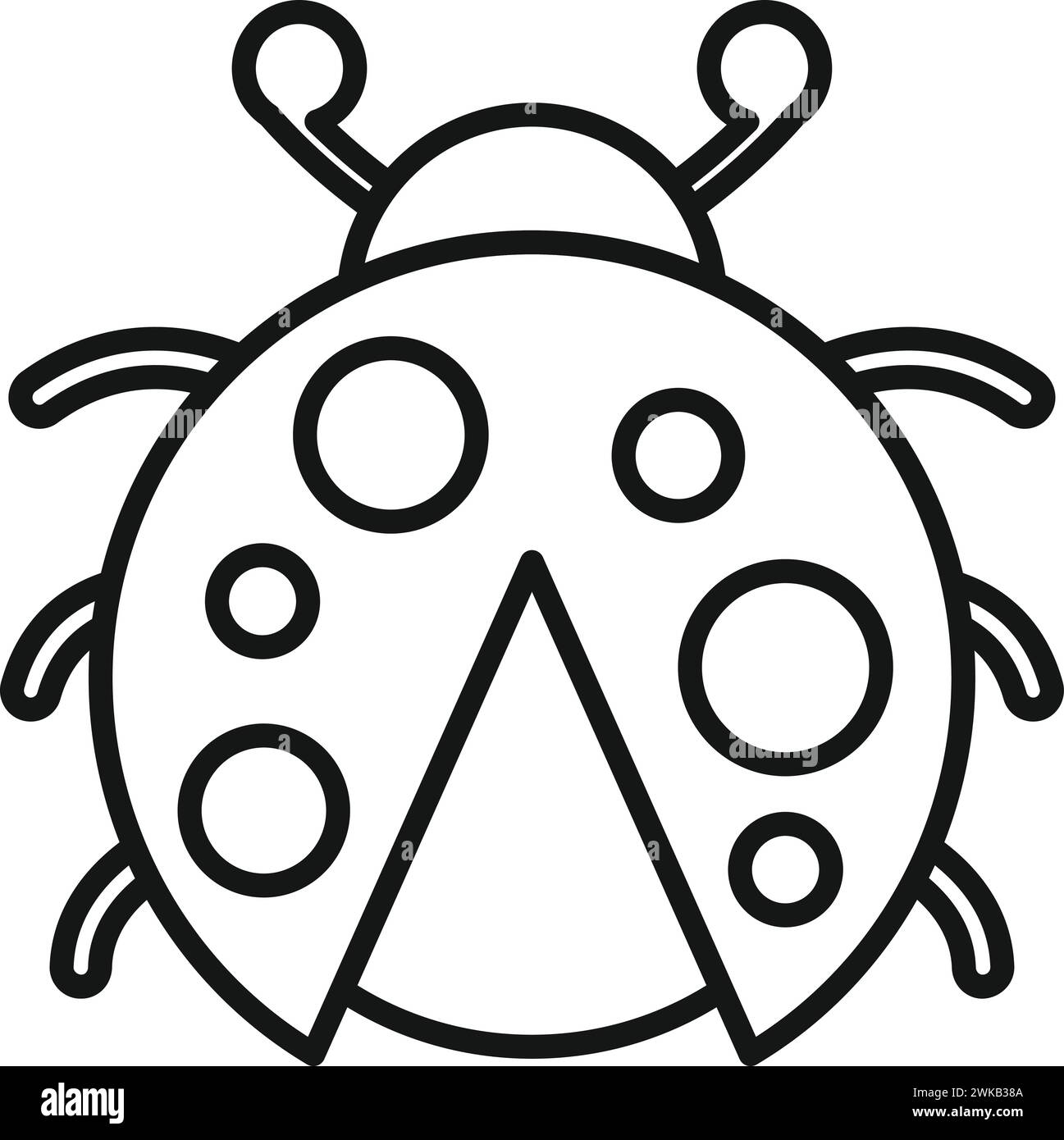 Bug sheet summer adorable icon outline vector. Art garden creature ...