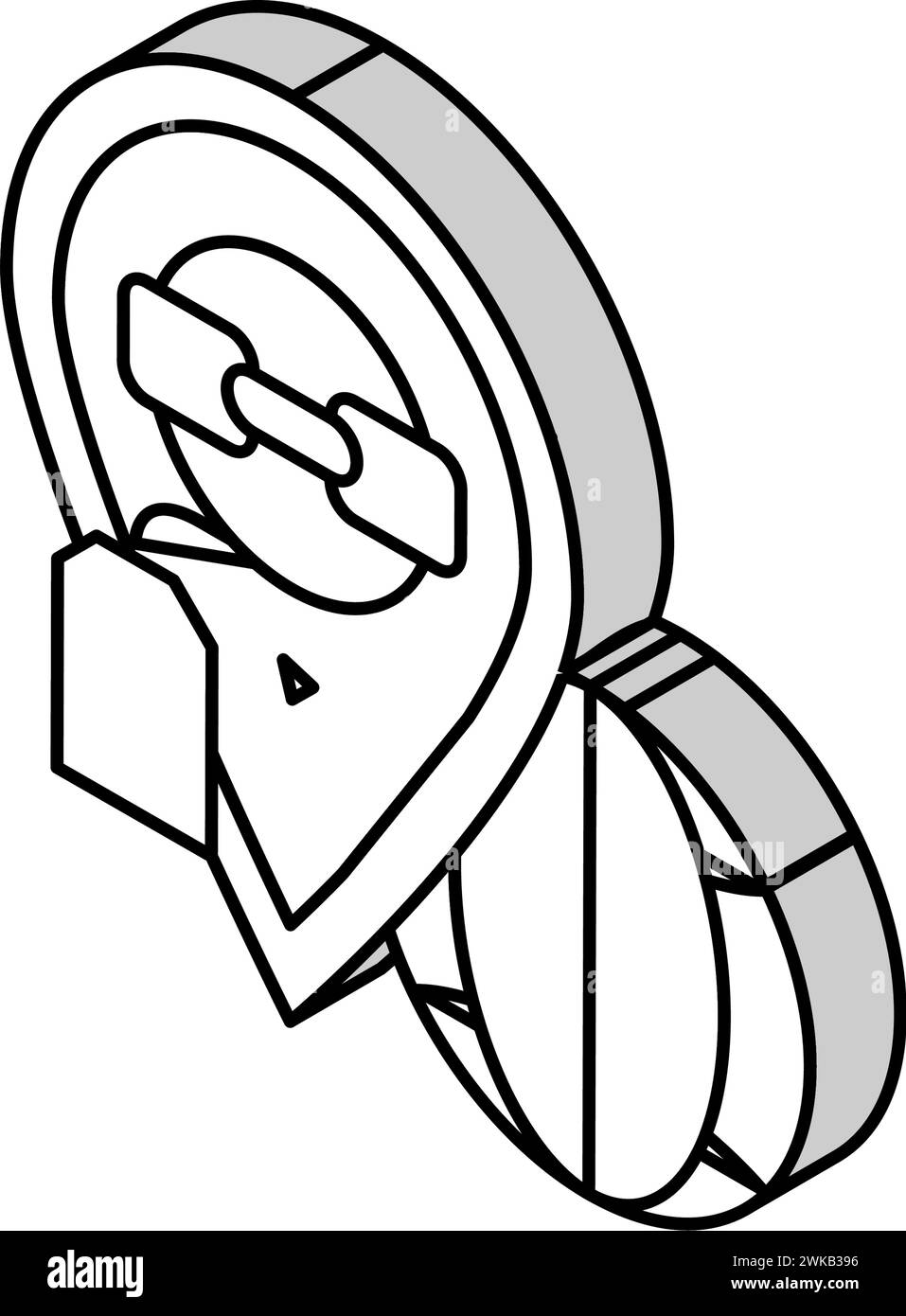 local link building isometric icon vector illustration Stock Vector ...