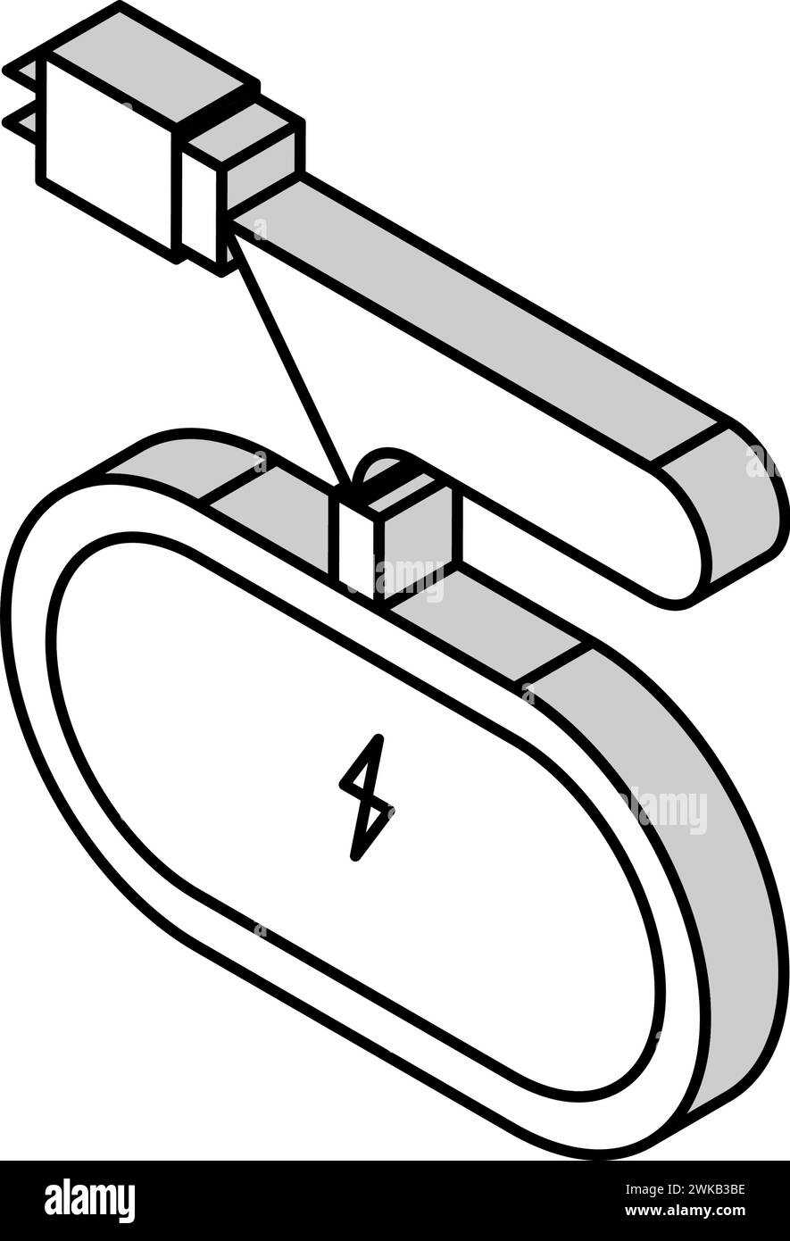 wireless charging pad isometric icon vector illustration Stock Vector ...