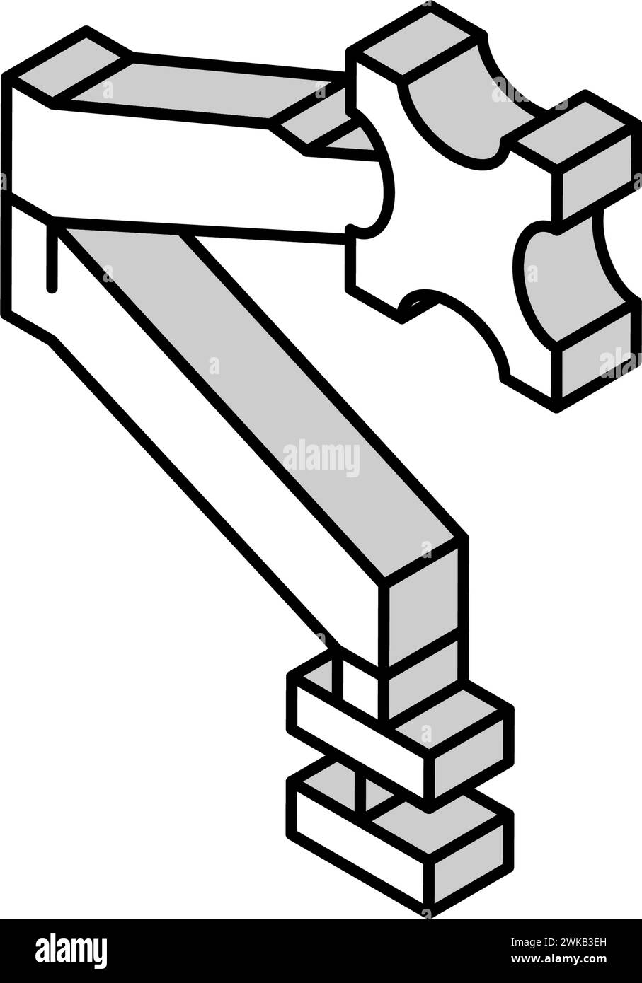 monitor arm isometric icon vector illustration Stock Vector Image & Art ...