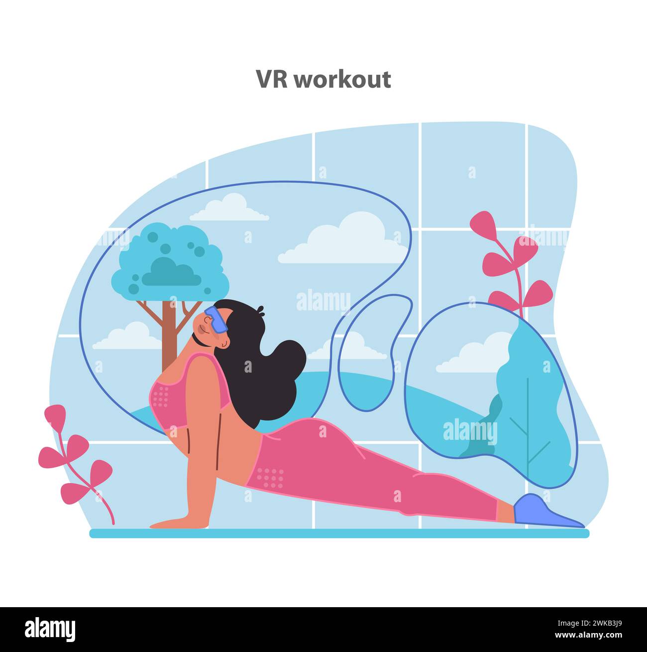 Immerse in a serene VR workout experience, where virtual landscapes ...