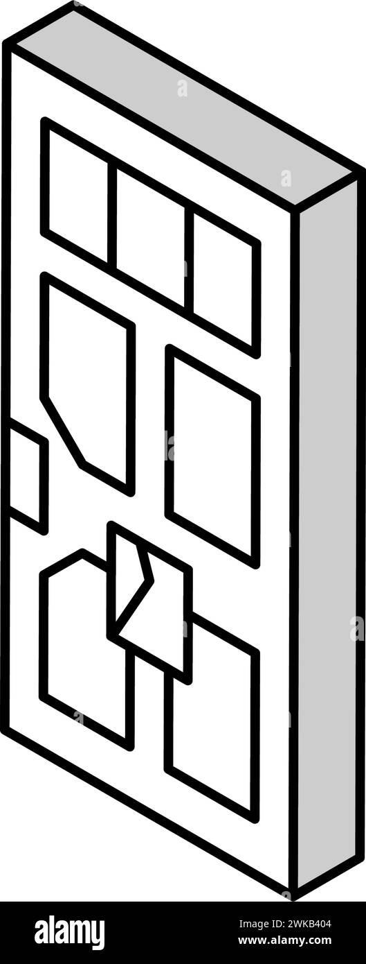 letterbox in door isometric icon vector illustration Stock Vector Image ...