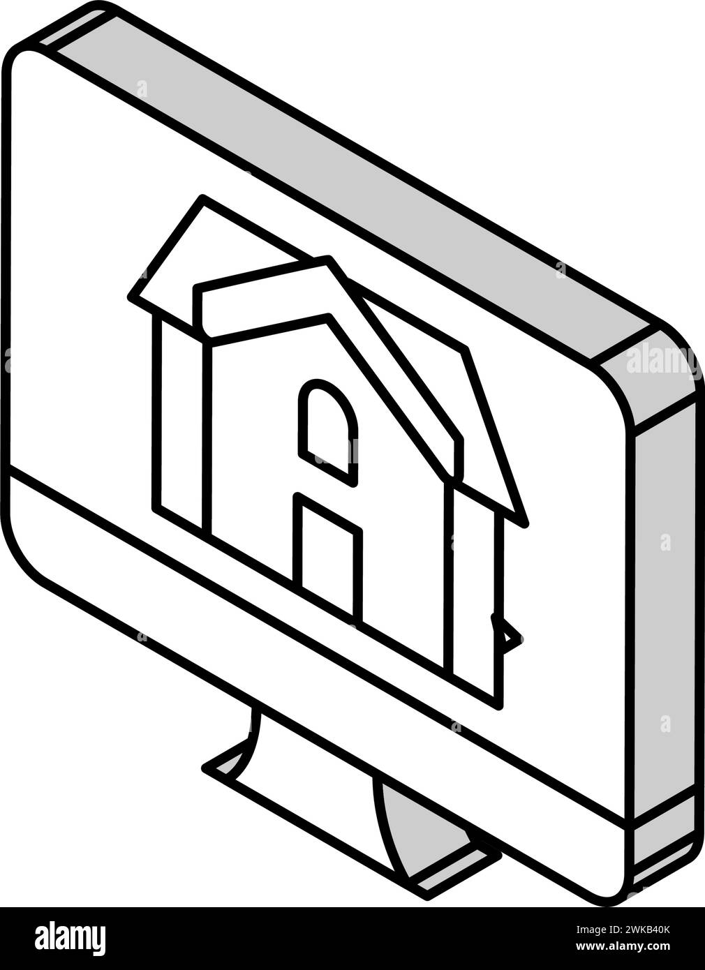 3d architecture visualization isometric icon vector illustration Stock ...