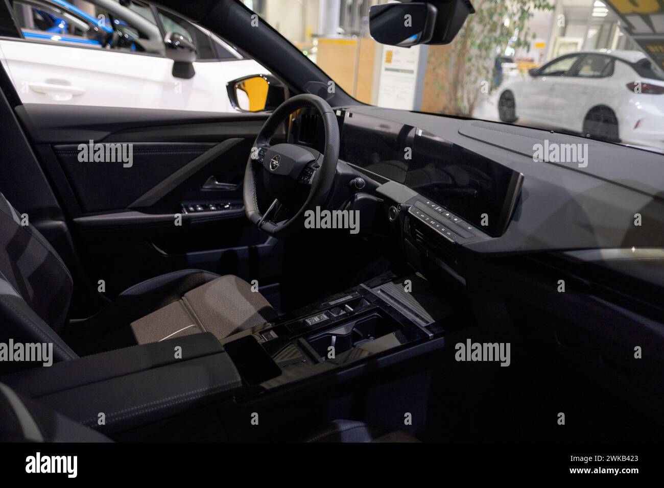 steering wheel, display, Interior, cockpit Opel Astra Hybrid car Opel ...