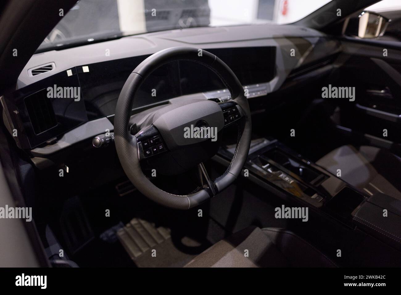 steering wheel, display, Interior, cockpit Opel Astra Hybrid car Opel ...