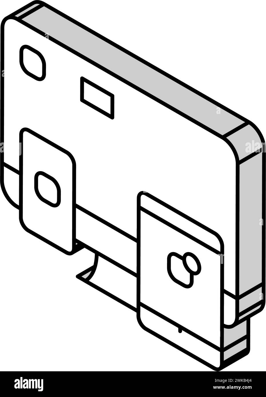 Application Software Isometric Icon Vector Illustration Stock Vector