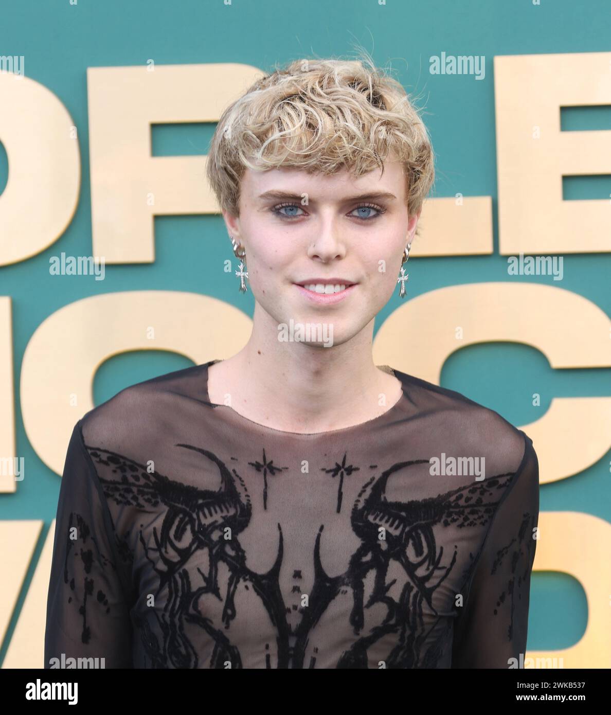 Noah Miller attends the 2024 People's Choice Awards at Barker Hangar on February 18, 2024 in ...