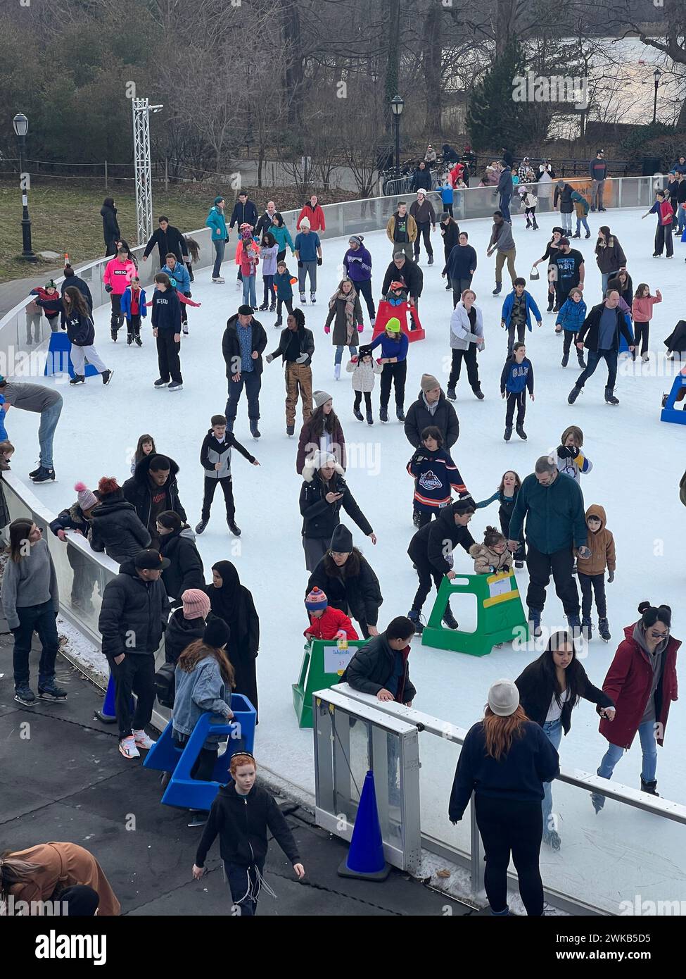 Crowded skating rink at LeFrak Center at Lakeside in Prospecdt Park ...
