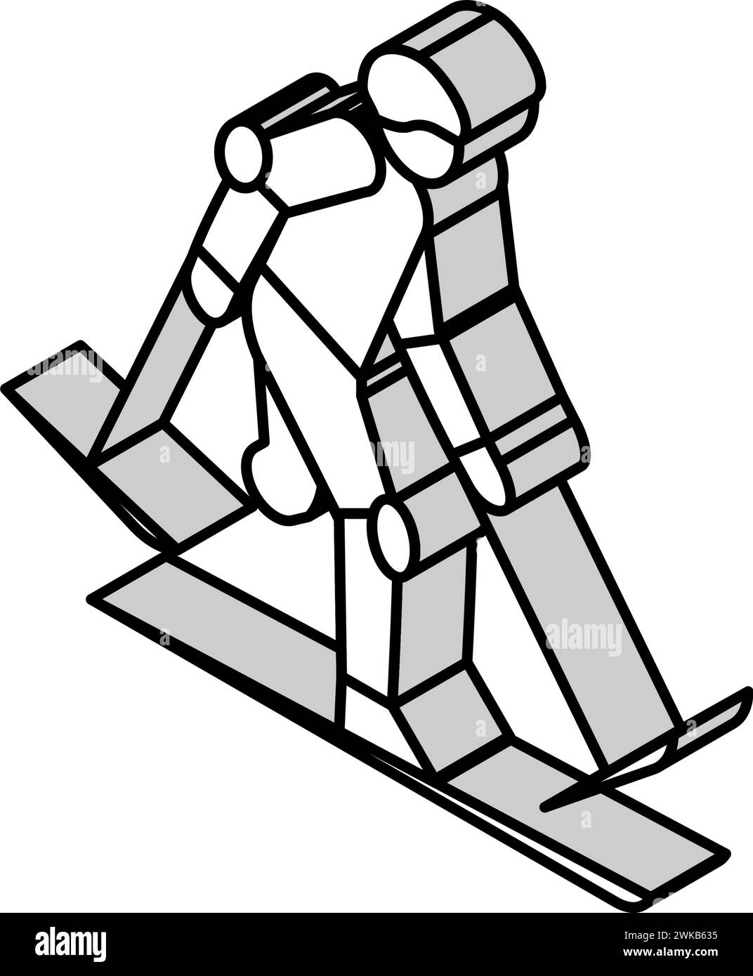 Sport handicapped skiing Black and White Stock Photos & Images - Alamy