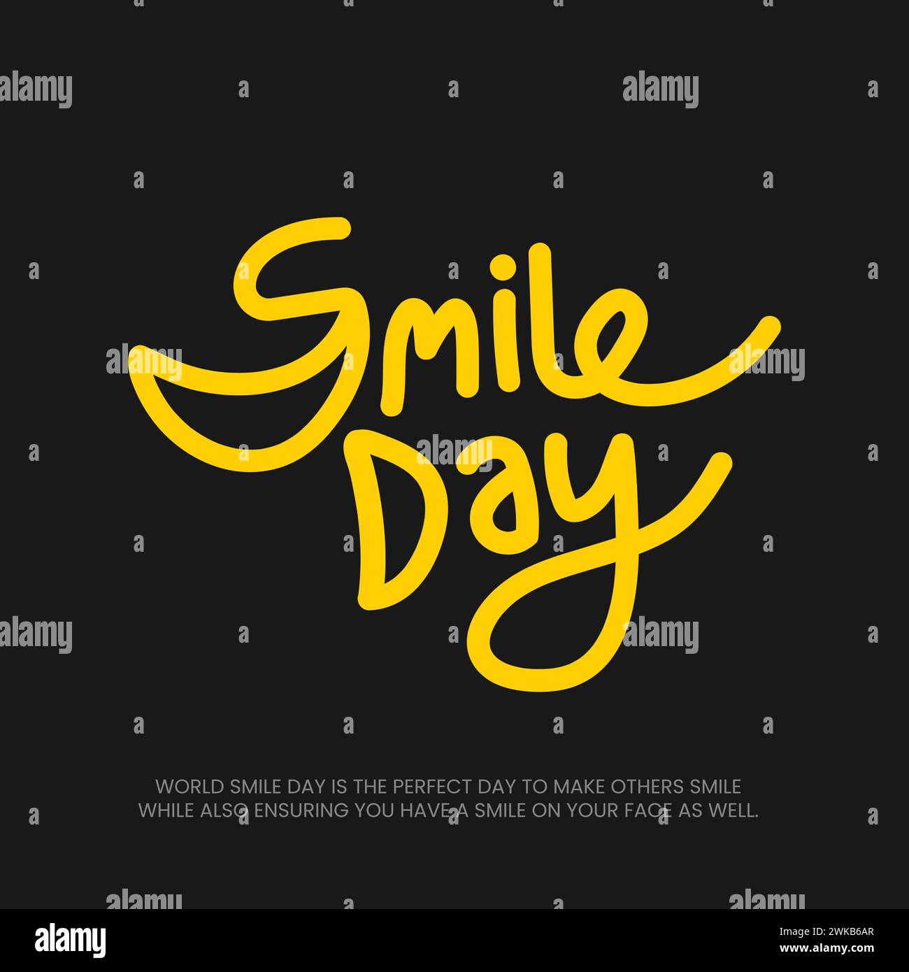 World Smile Day Vector Template Design Illustration. Smile day greeting ...