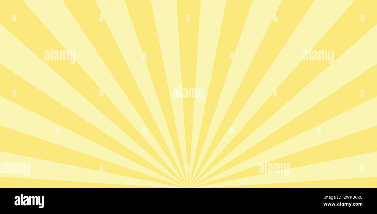 Sunrise sunbeam rays, yellow lines background, light Stock Vector Image ...