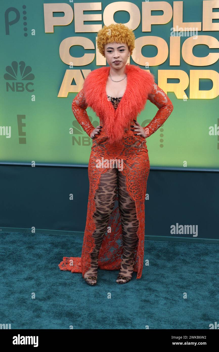 Ics Spice attends the 2024 People's Choice Awards at Barker Hangar on ...