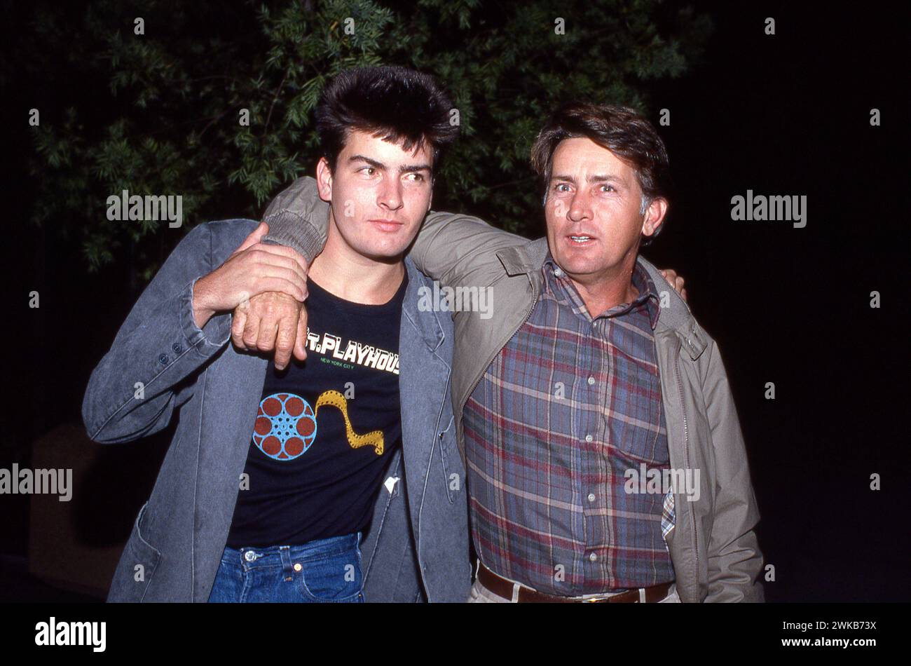 Charlie Sheen and Martin Sheen 1984 Credit: Ralph Dominguez/MediaPunch ...
