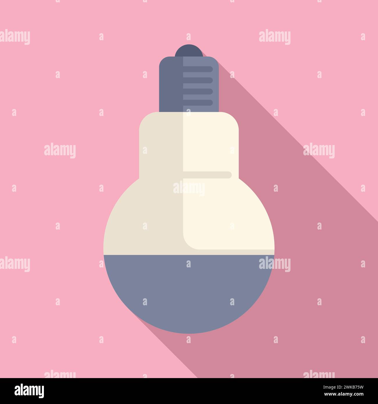 Led bulb icon flat vector. Power solar panel. Sunlight regulator switch ...