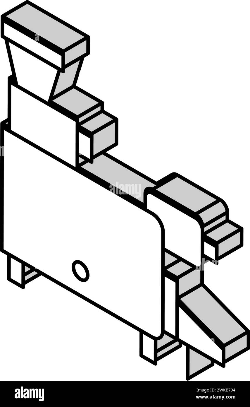 pitting machine isometric icon vector illustration Stock Vector Image ...