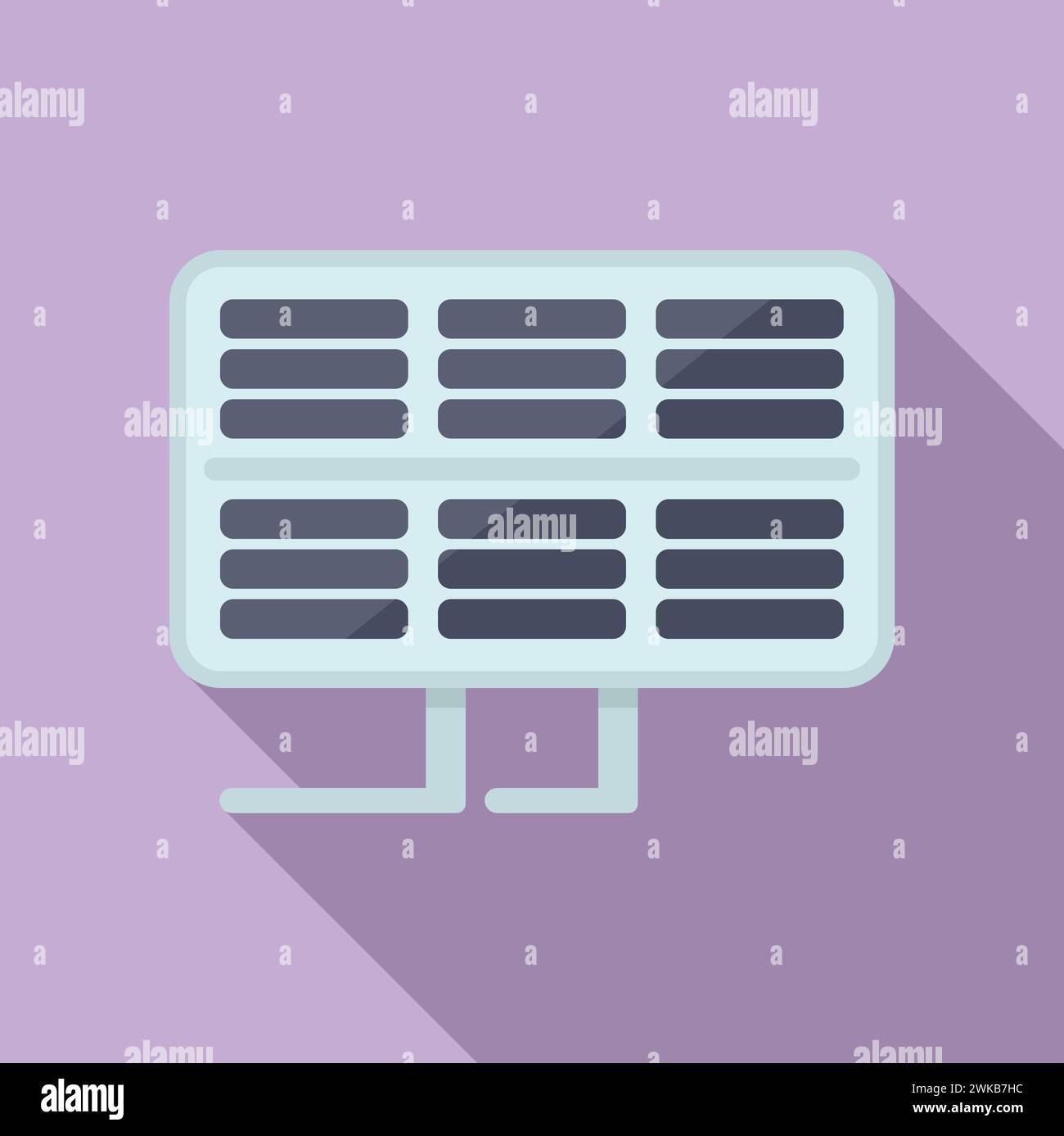 Setup solar panel icon flat vector. Fixture module. Electric power ...