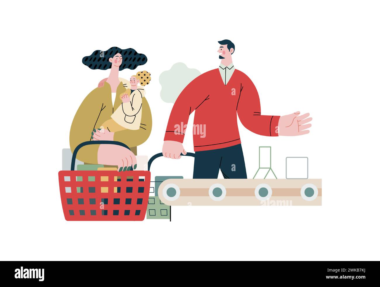 Mutual Support: Skip ahead in line -modern flat vector concept ...