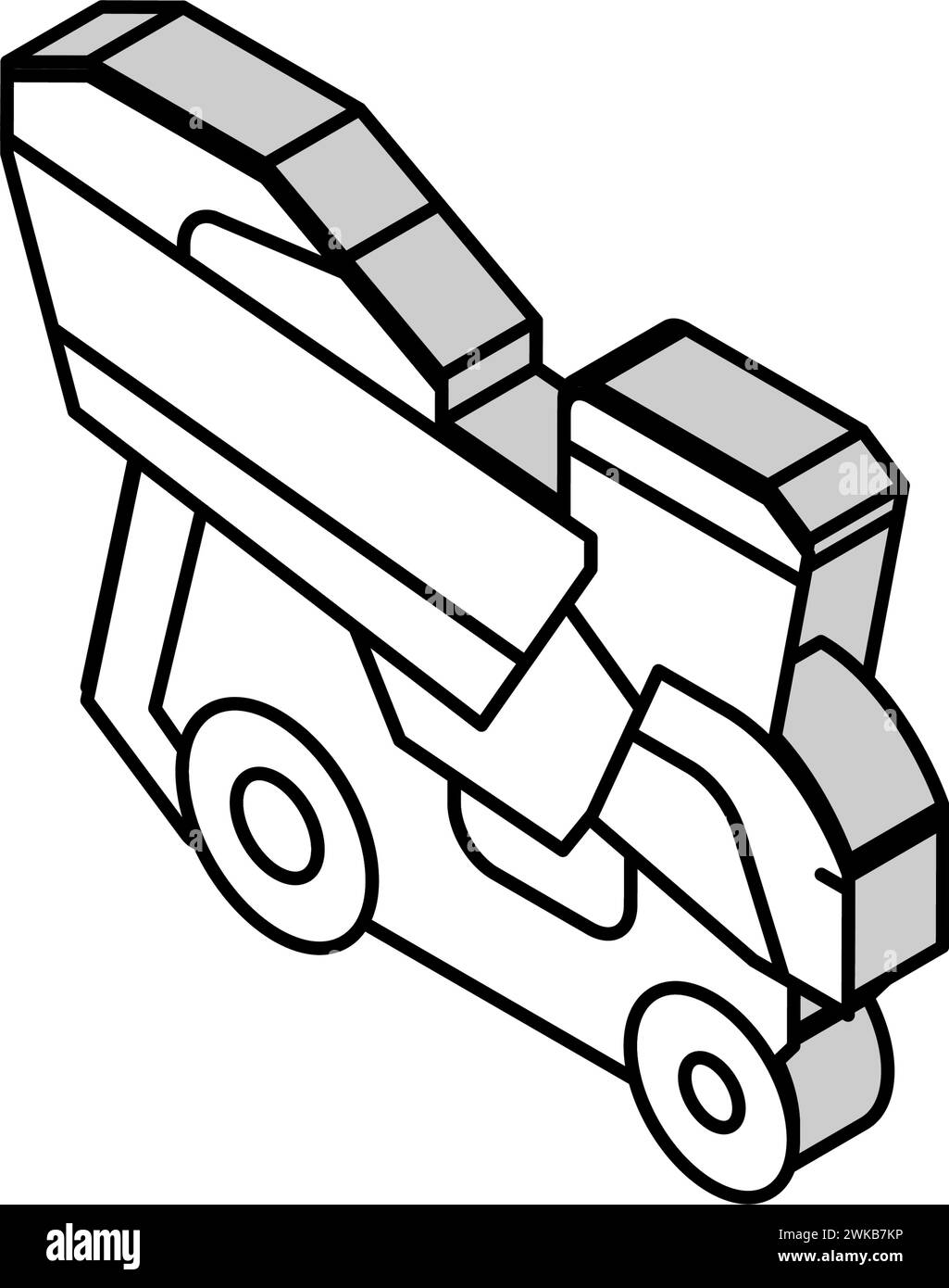 harvester tractor for olives isometric icon vector illustration Stock ...