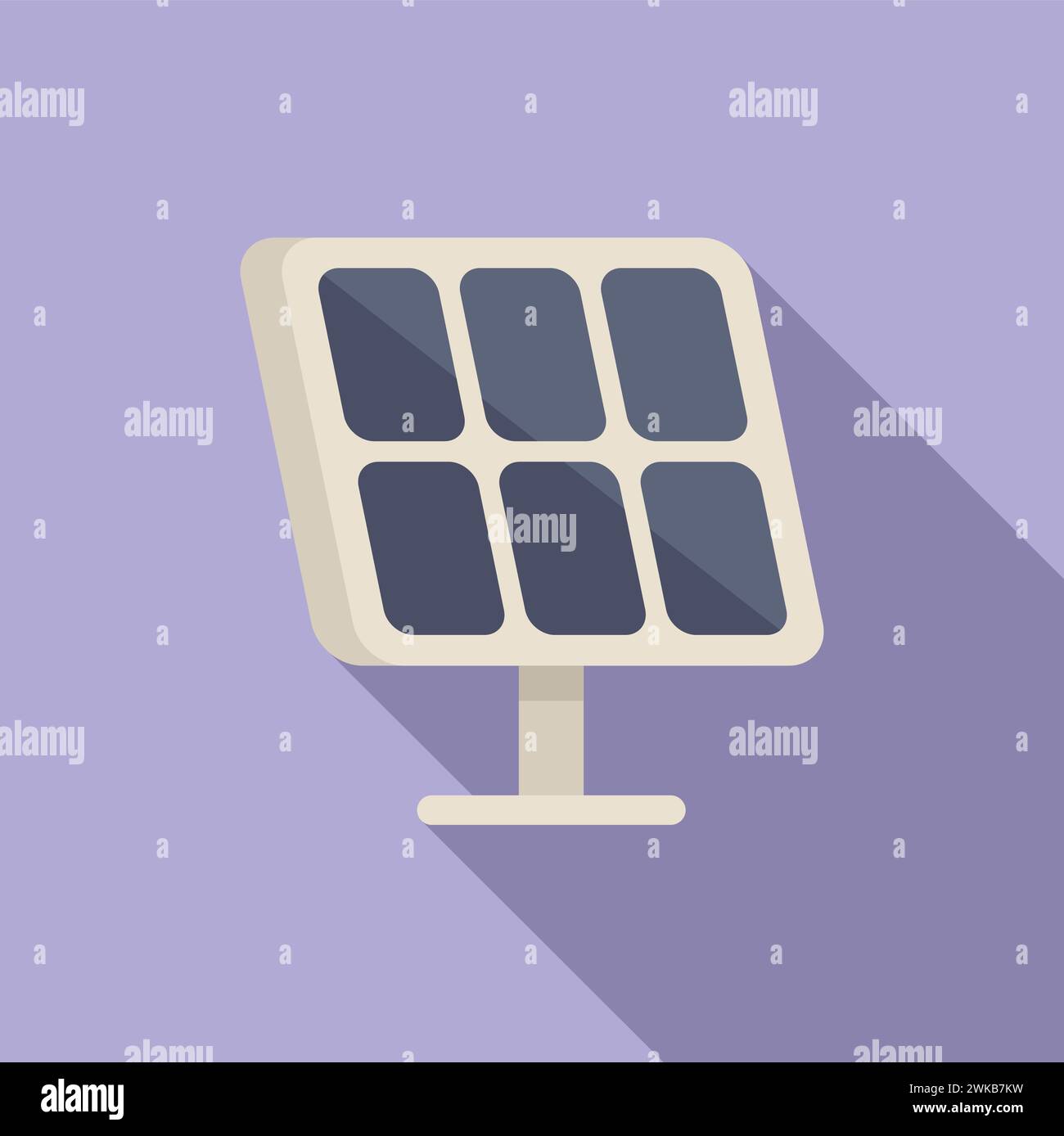 Module solar panel icon flat vector. Fixture light. Power charge heat ...