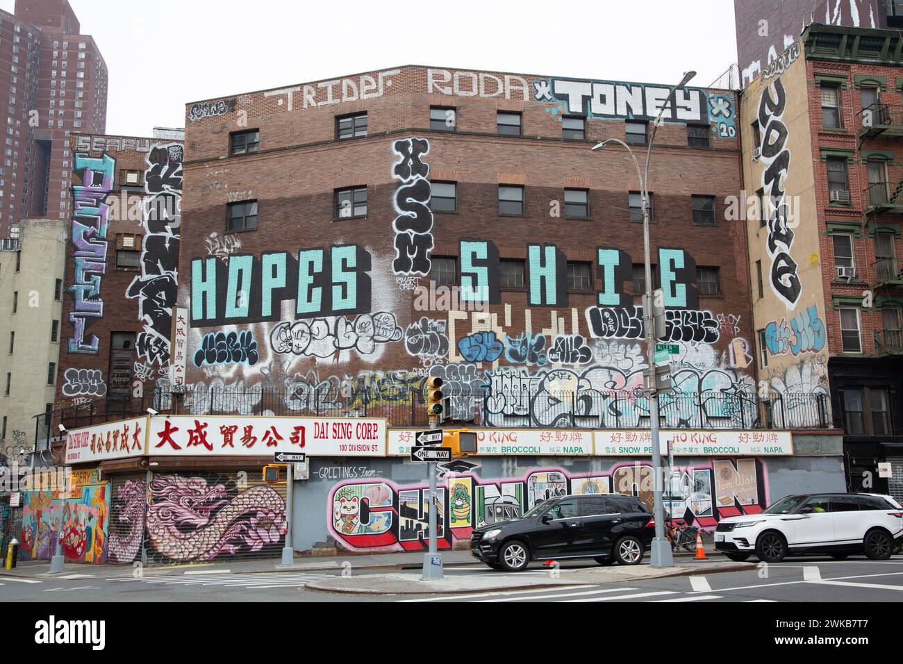 Corner of Division and Allen Streets on the Lower East Side, Chinatown ...