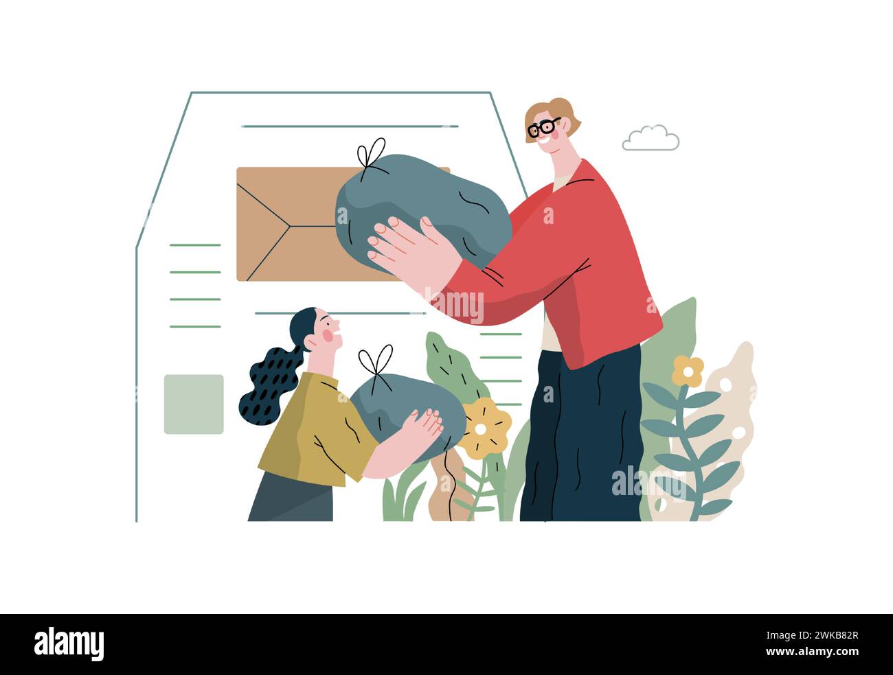 Drop off bins Stock Vector Images - Alamy