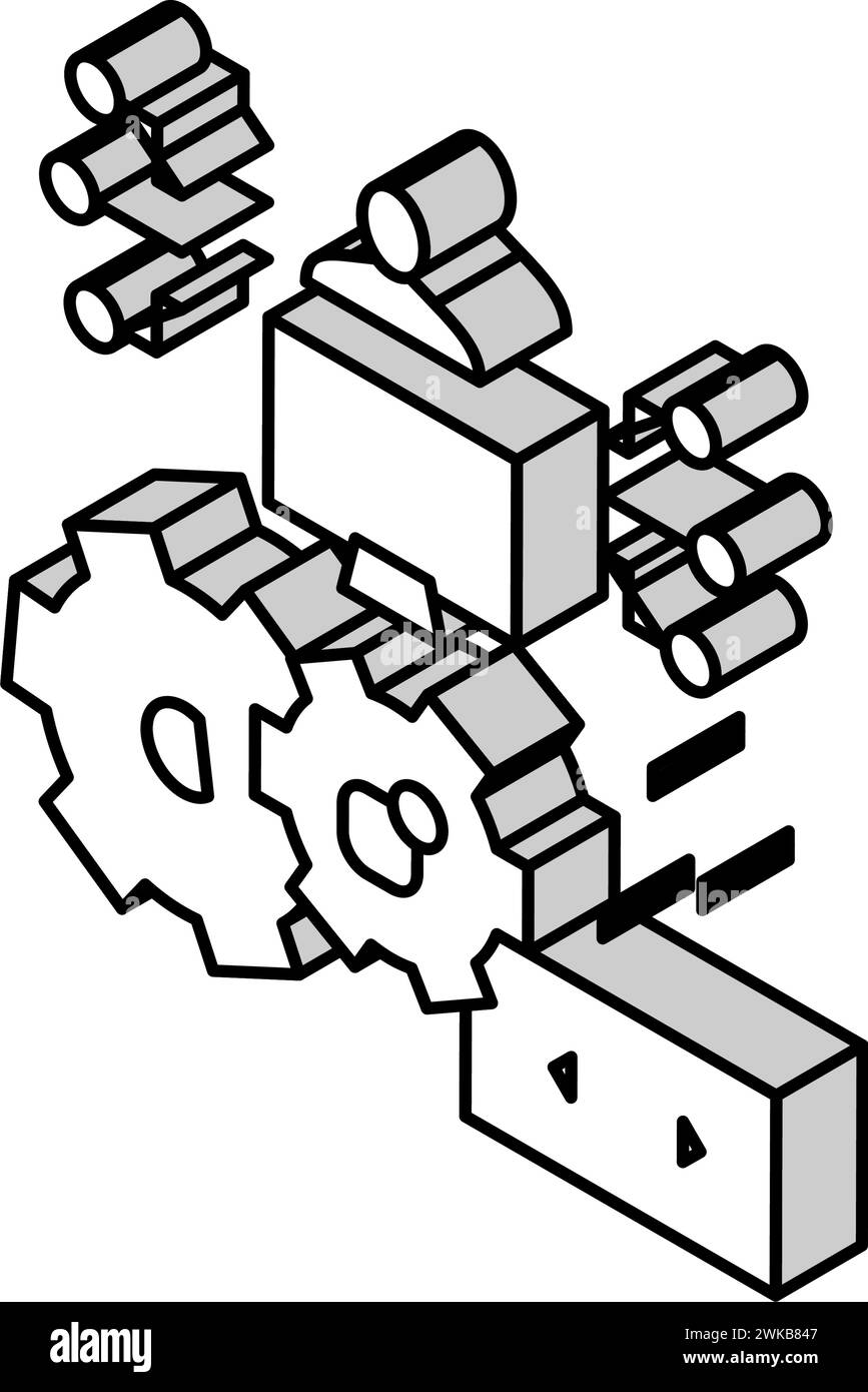 Development Erp Software Isometric Icon Vector Illustration Stock Vector Image And Art Alamy