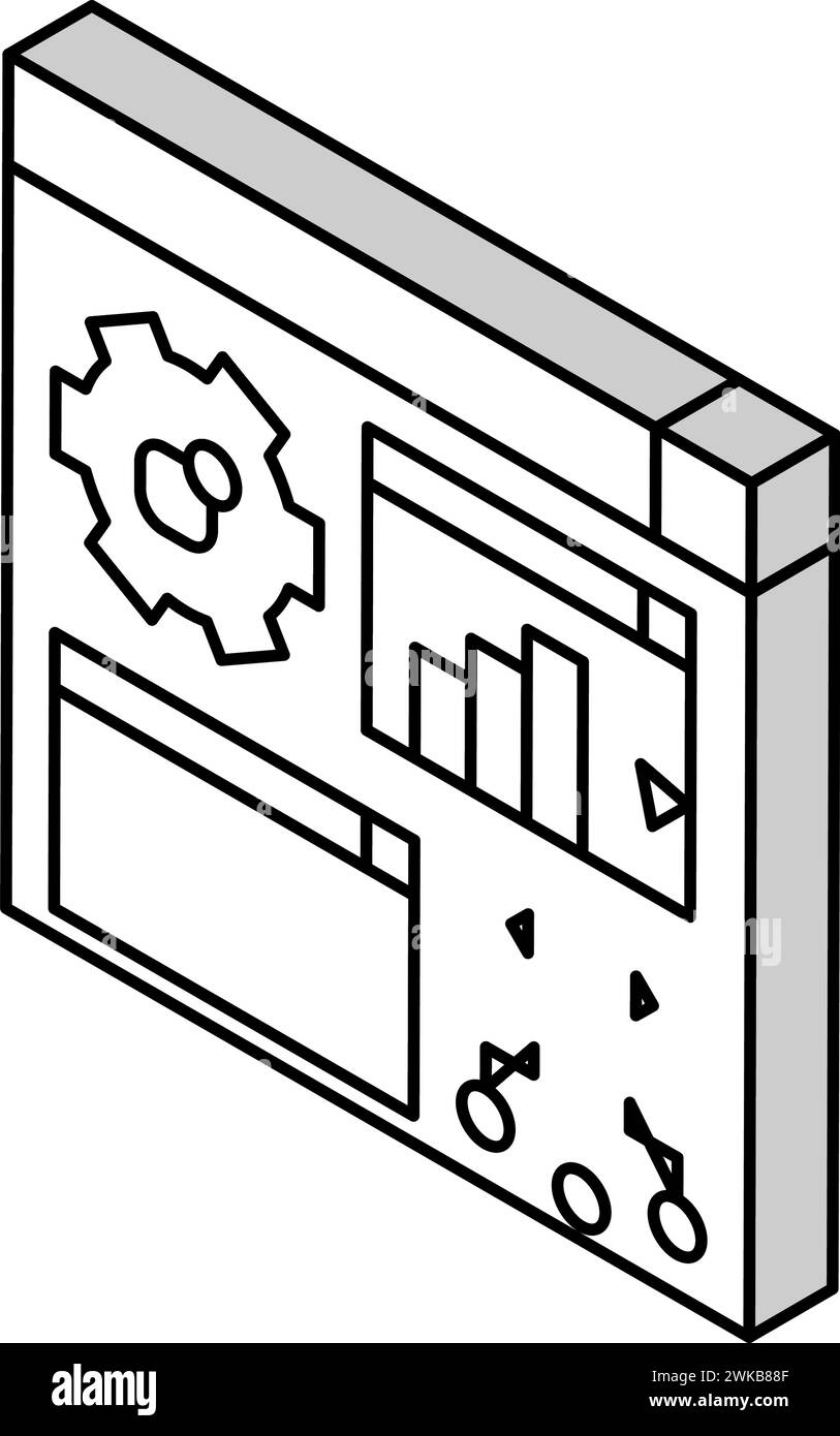 Software Erp Isometric Icon Vector Illustration Stock Vector Image
