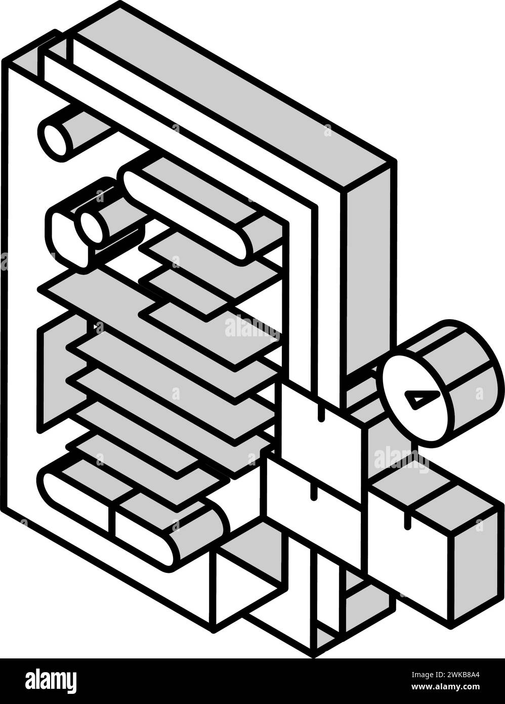 inventory paperwork isometric icon vector illustration Stock Vector ...