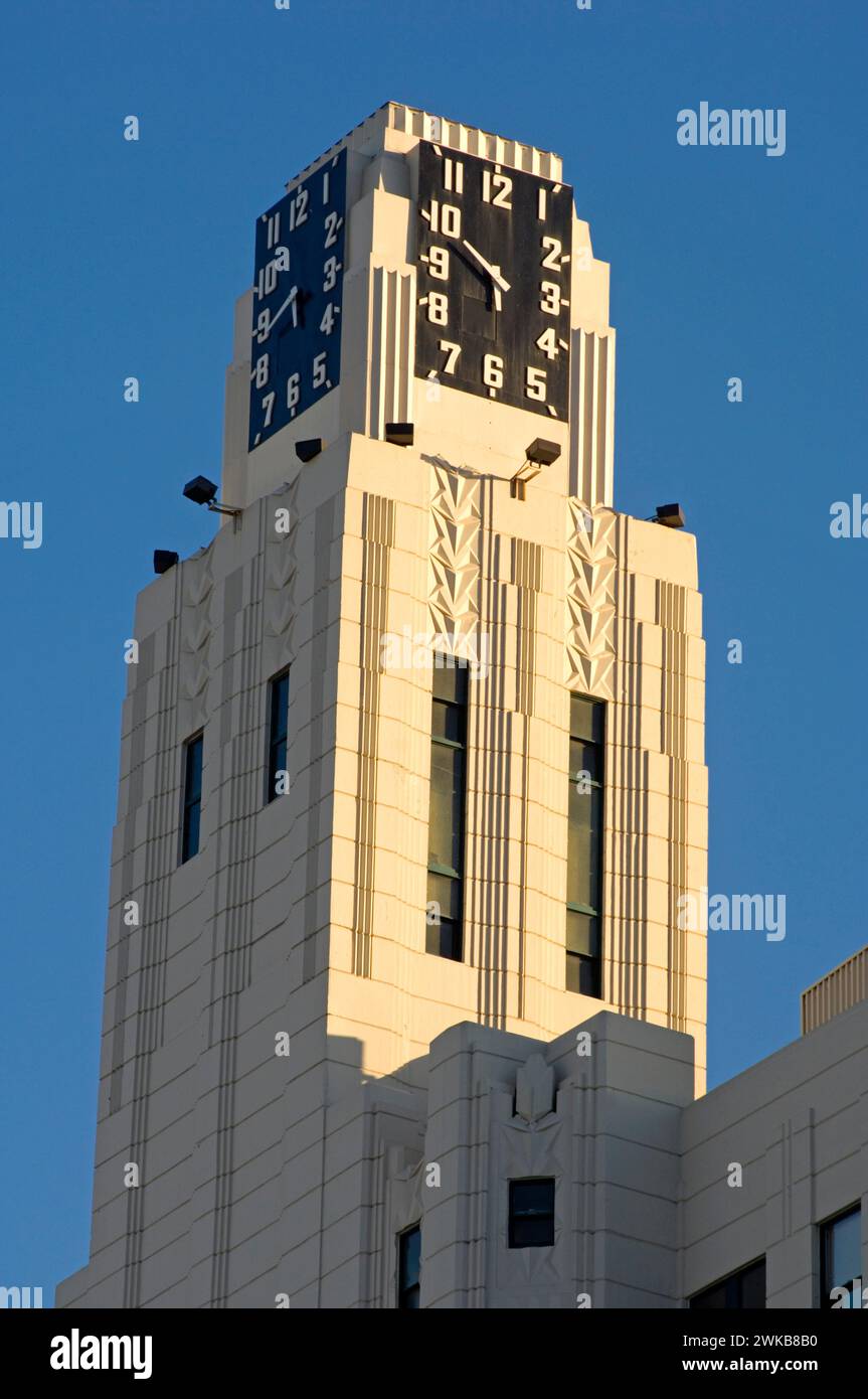 Art Deco clock tower in downtown Santa Monica, CA Stock Photo - Alamy