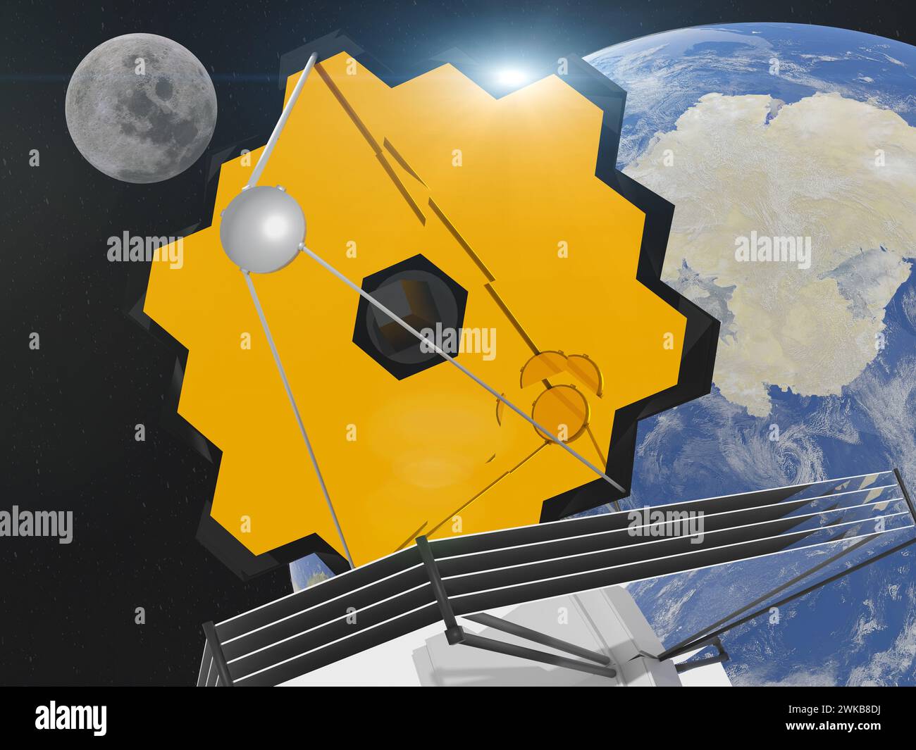 James Webb Telescope Model Kit Metal Earth James Webb Space Telescope ...