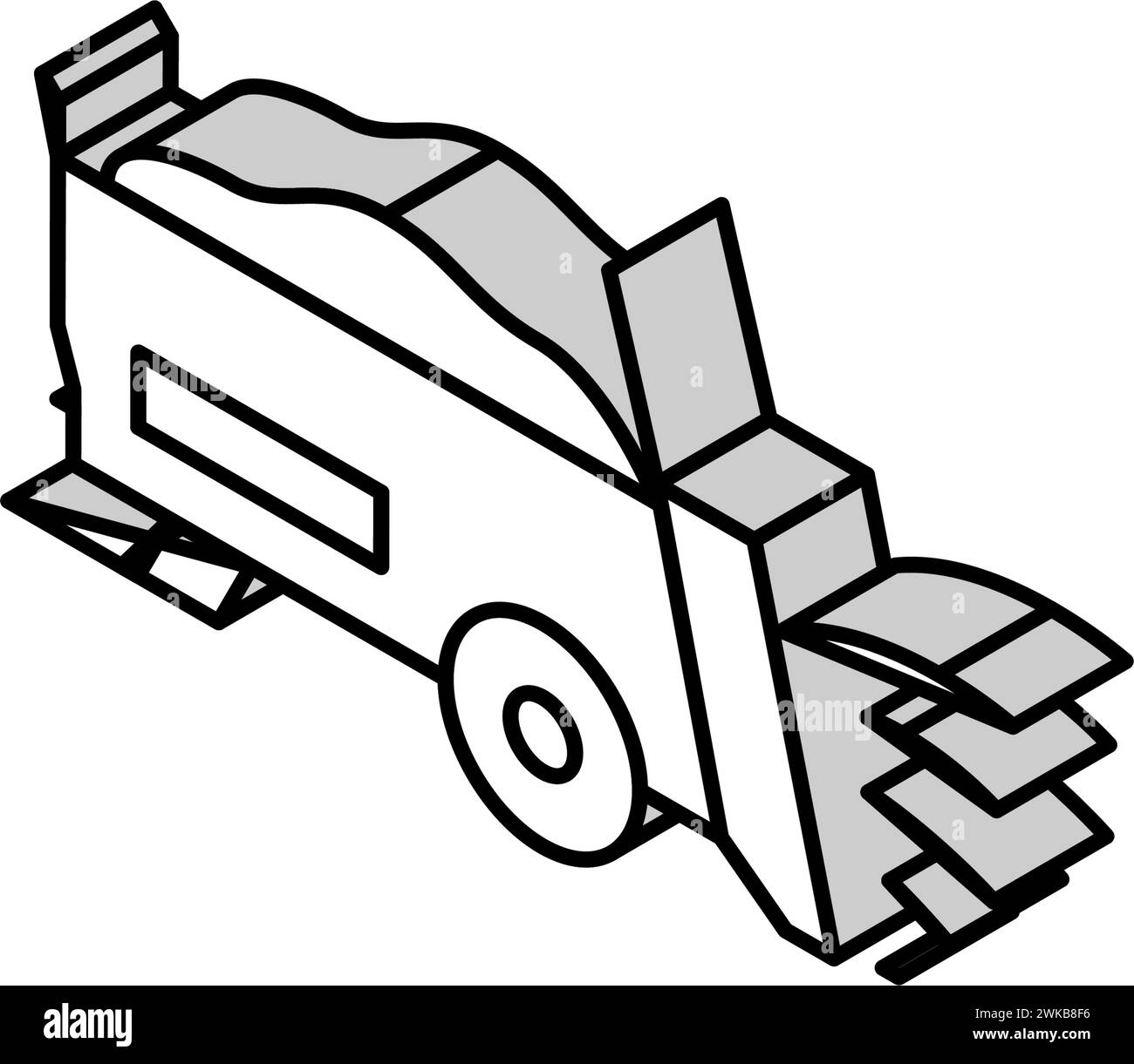manure spreader farm machine isometric icon vector illustration Stock ...