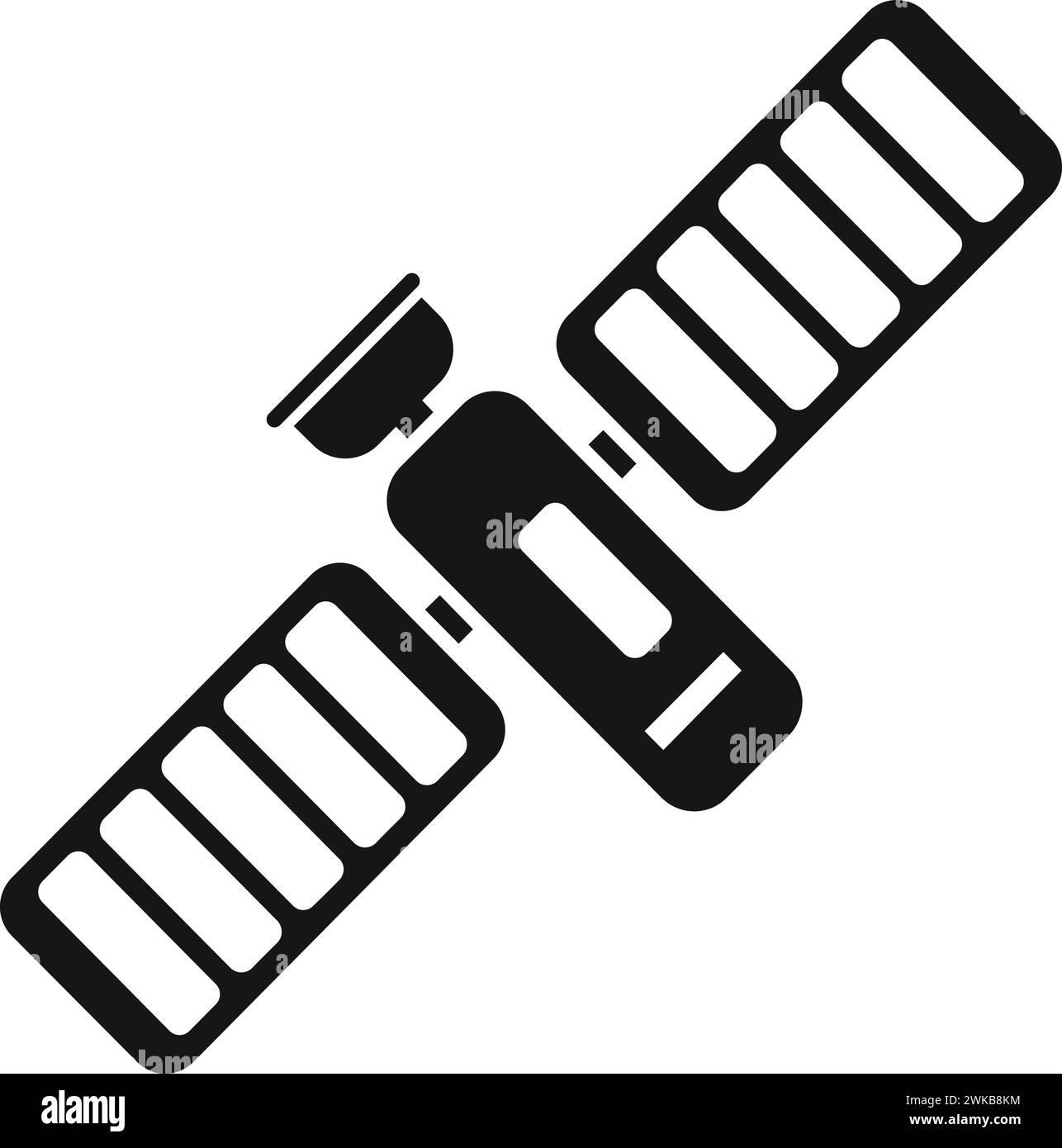 Space satellite power icon simple vector. Source cell. Sunlight grid ...