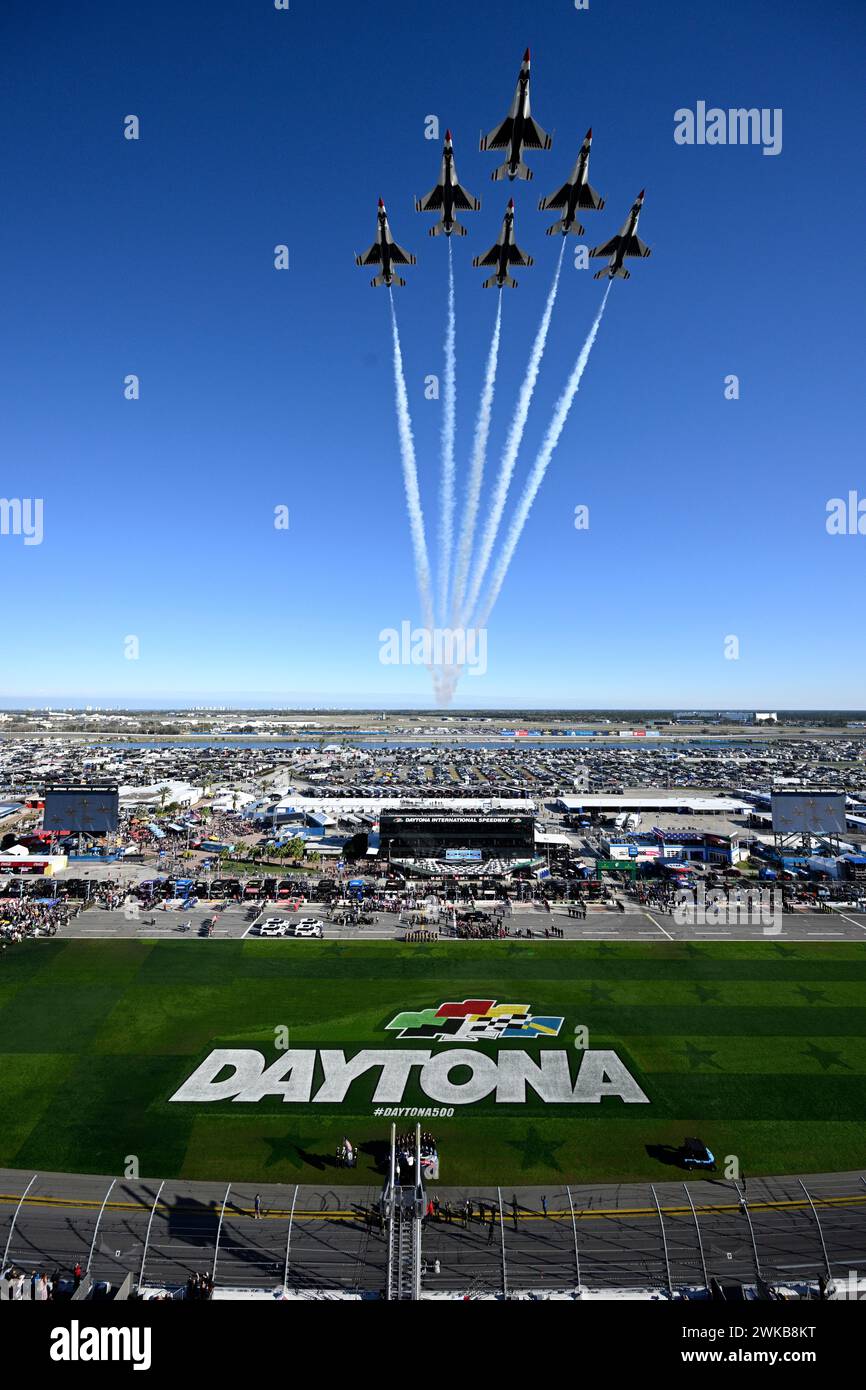 The U.S. Air Force Thunderbirds perform a flyover during the national ...