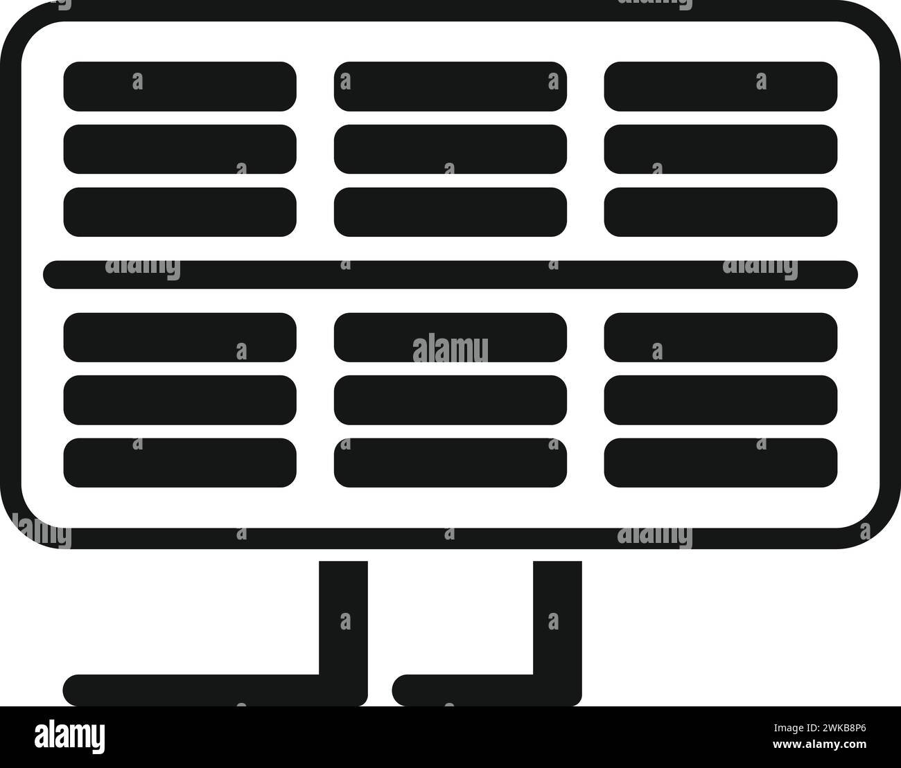 Setup solar panel icon simple vector. Fixture module. Electric power ...