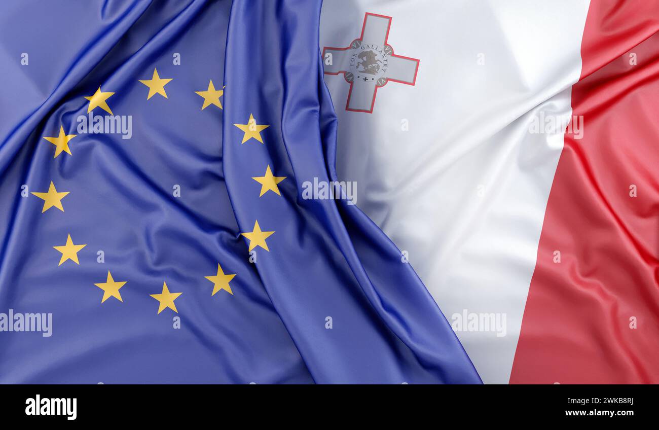 Flags european union malta hi-res stock photography and images - Alamy
