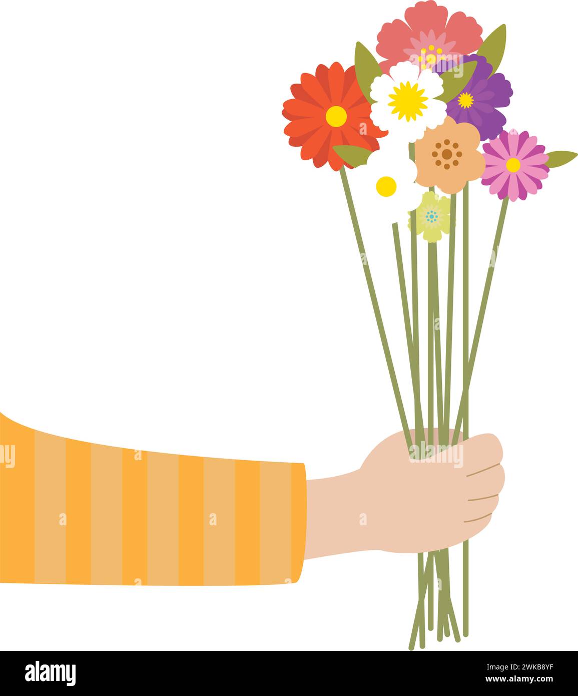 Hand holding flowers icon Vector Stock Vector Image & Art - Alamy
