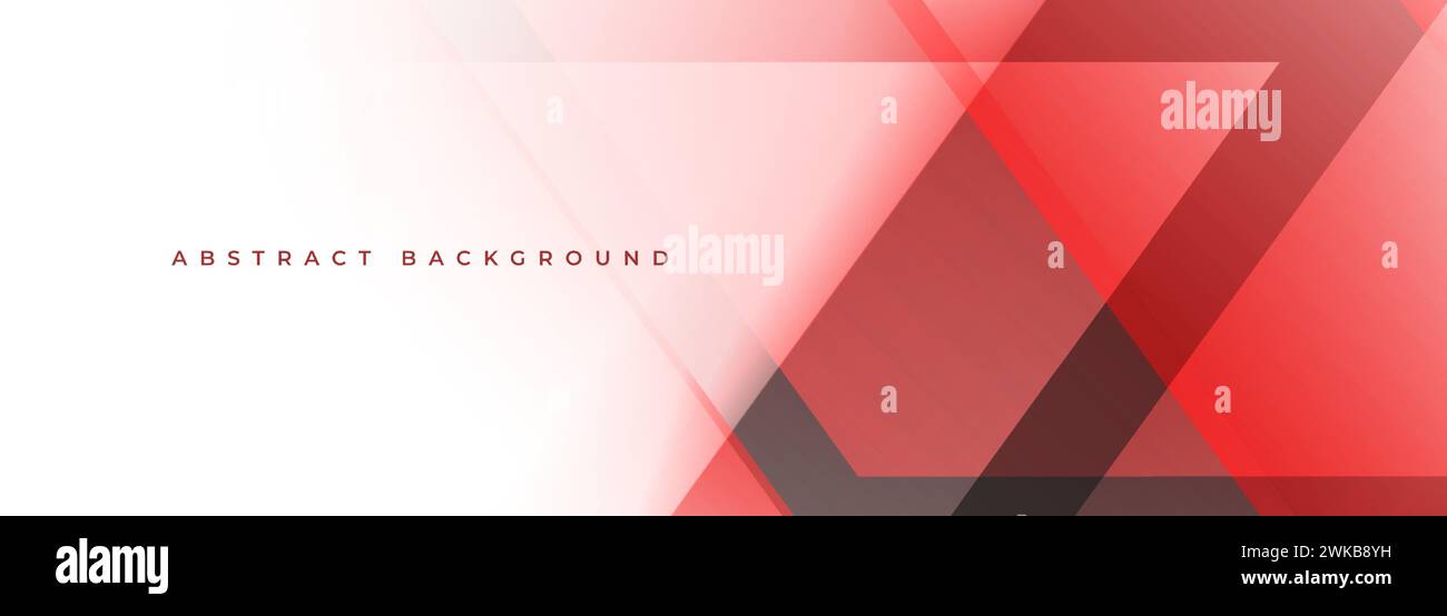 White and red wide abstract background with geometric shapes. Red and ...