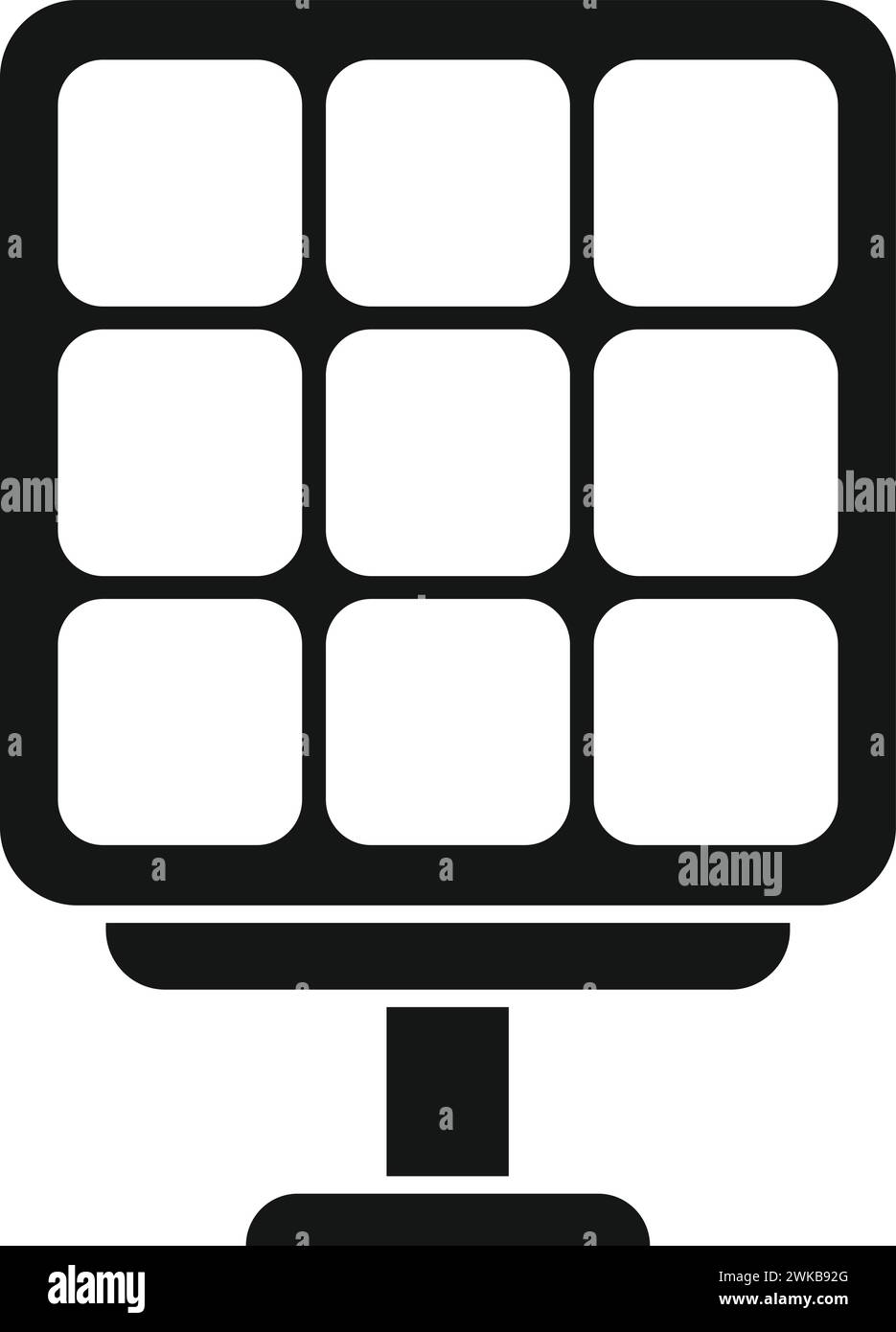 Charge solar panel icon simple vector. Roof grid. Thermal cell solution ...