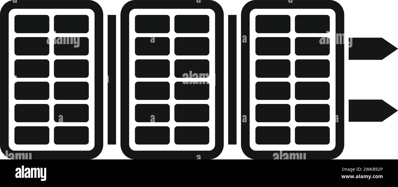 Foldable photovoltaic panel Stock Vector Images - Alamy