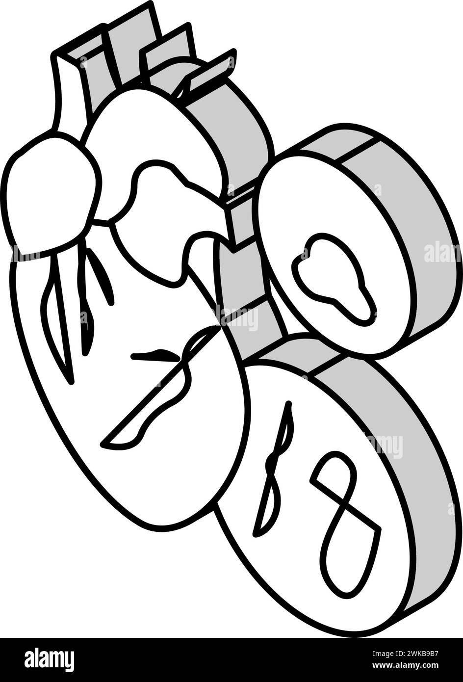 heartworm disease isometric icon vector illustration Stock Vector Image ...