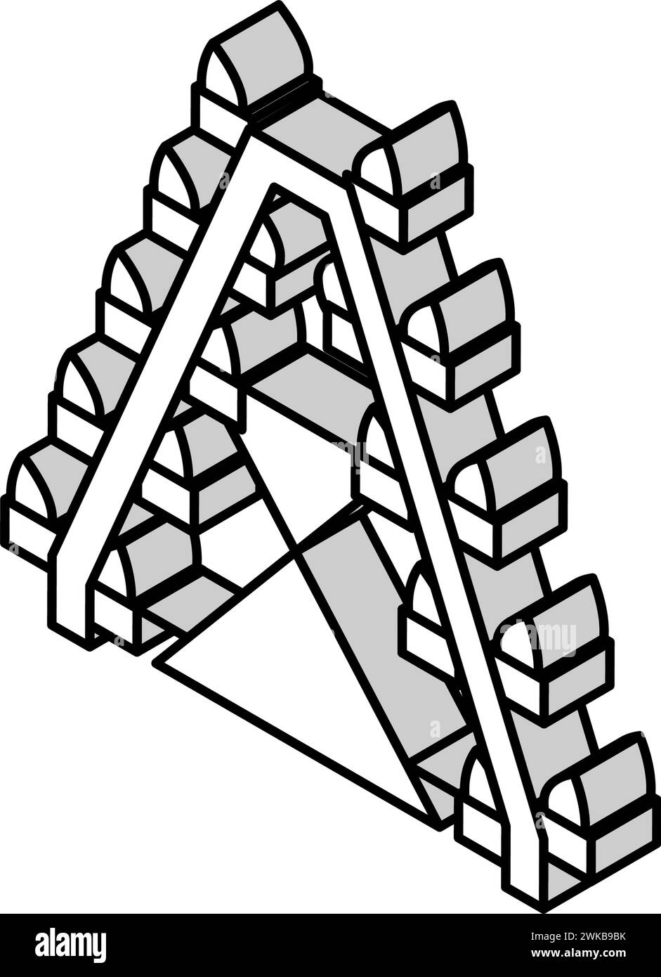 plastic mulch layer farm equipment isometric icon vector illustration ...