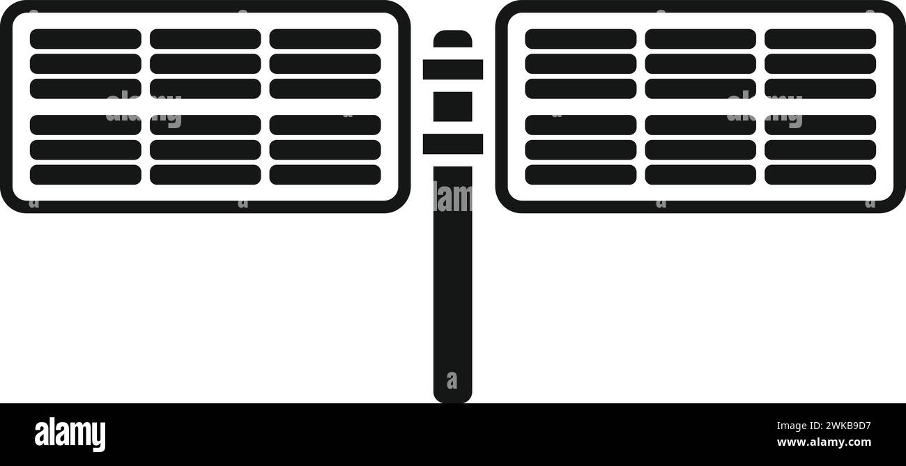 Pillar solar panel icon simple vector. Thermal cell. Power charge ...