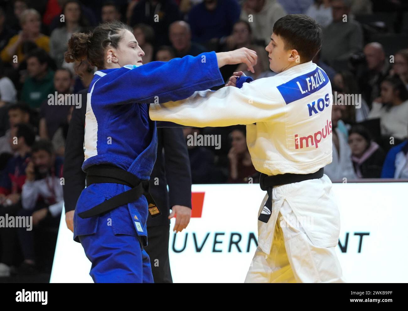 DEBERDT GAETANE OF FRANCE AND FAZLIU LAURA OF KOSOVO during the Paris ...
