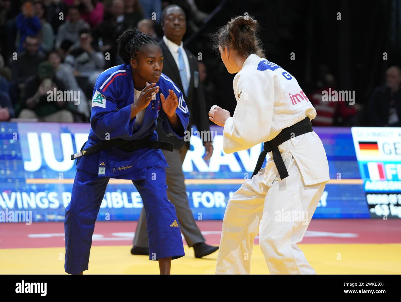 AGBEGNENOU CLARISSE OF FRANCE AND SCHMIDT AGATHA OF GERMANY during the Paris Grand Slam 2024 ...