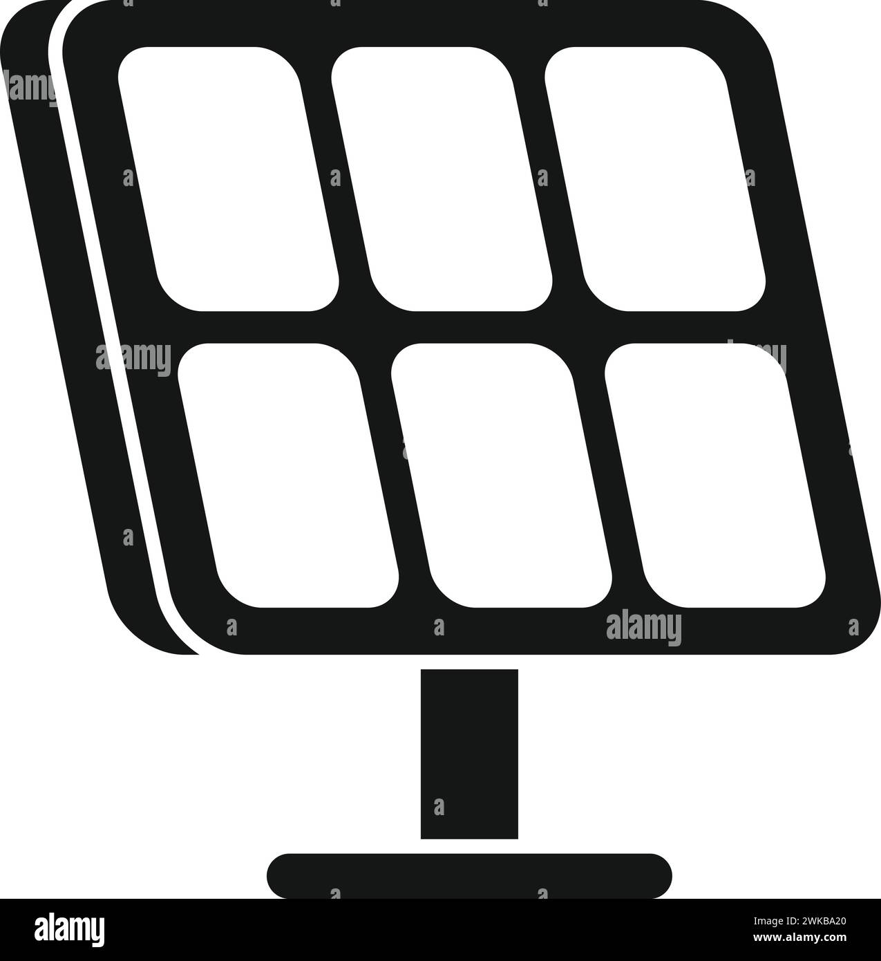Module solar panel icon simple vector. Fixture light. Power charge heat ...