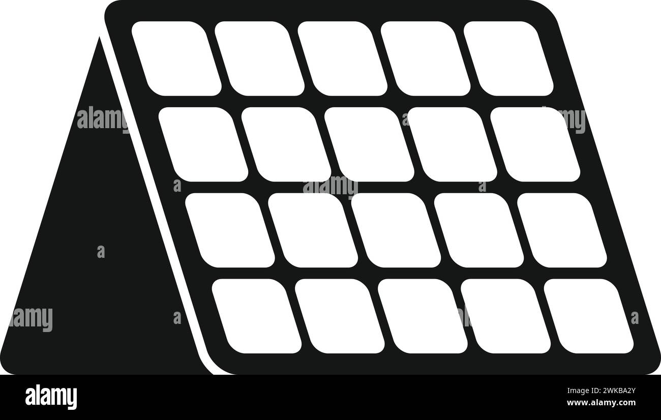 Portable solar panel icon simple vector. Converter cell. Machine heat ...