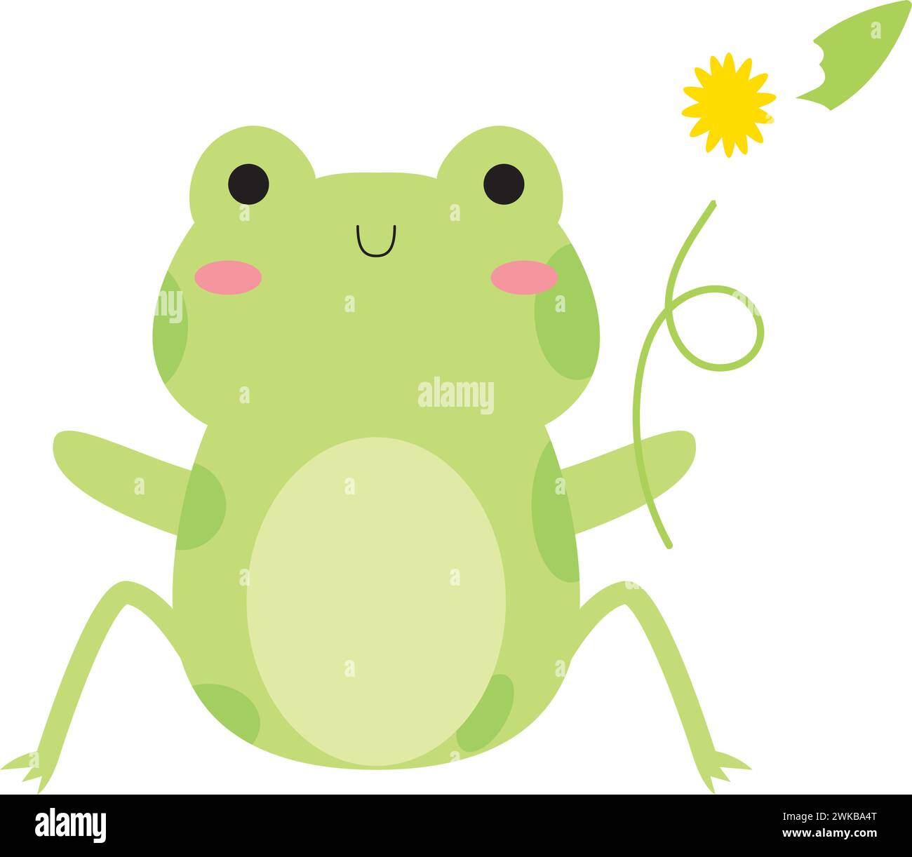 Happy frog illustration vector hi-res stock photography and images - Alamy