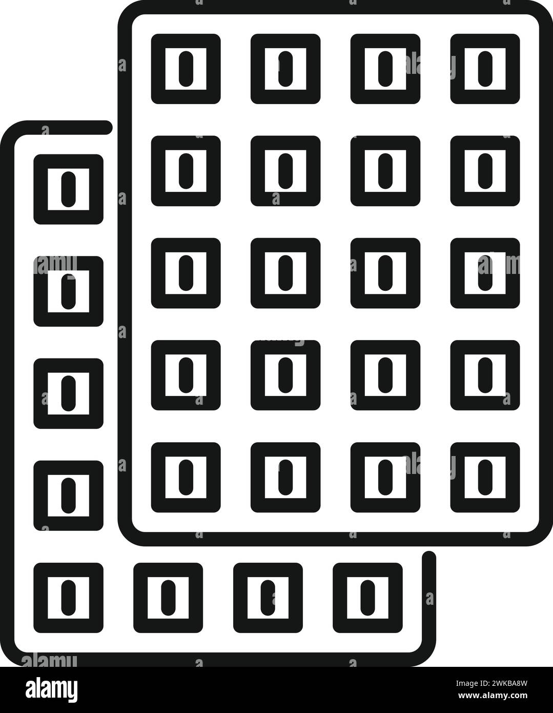 Grid system solar panel icon outline vector. Source cell. Sunlight grid ...